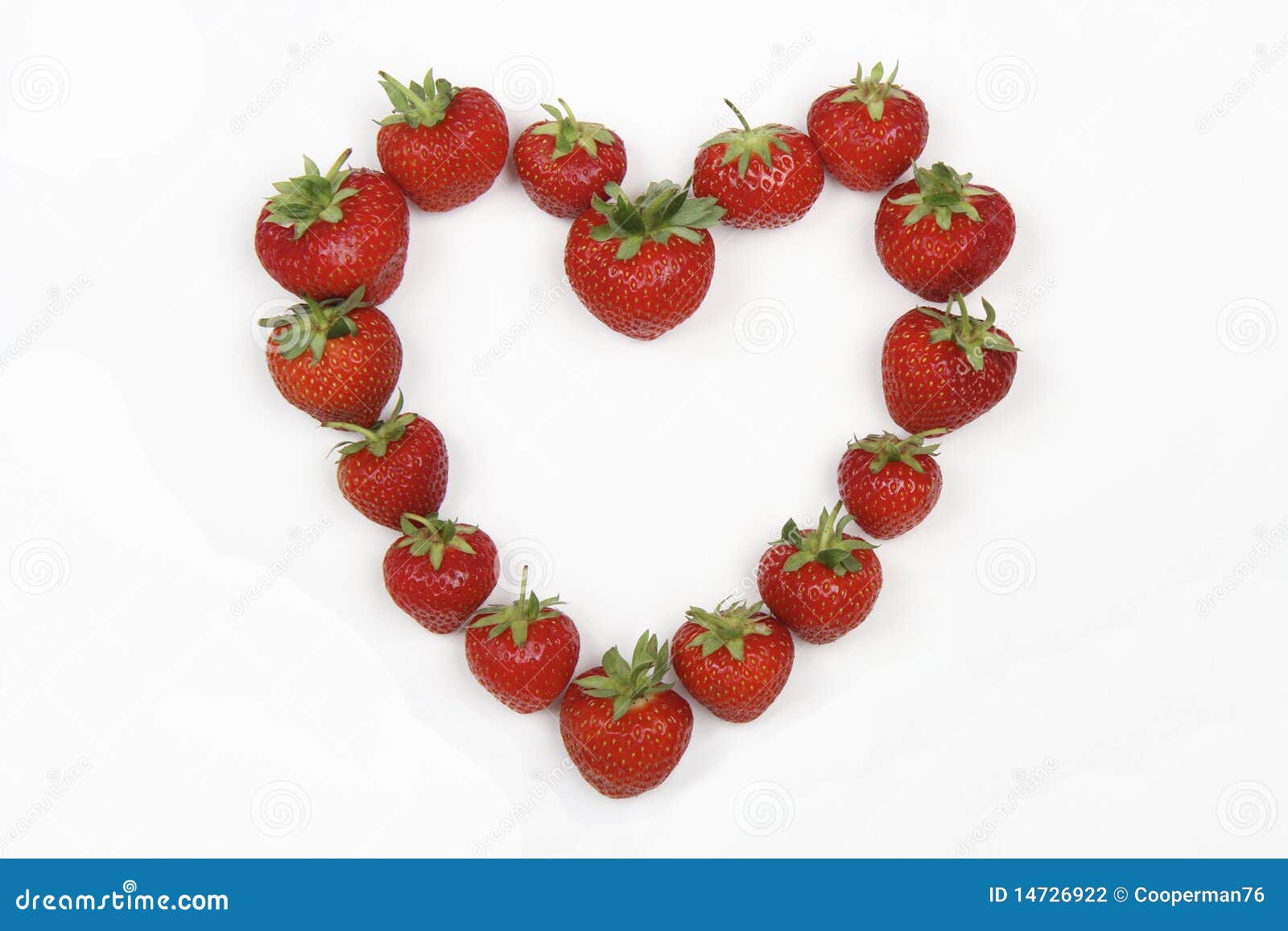 Red Strawberries In The Shape Of A Love Heart Stock Photography - Image ...