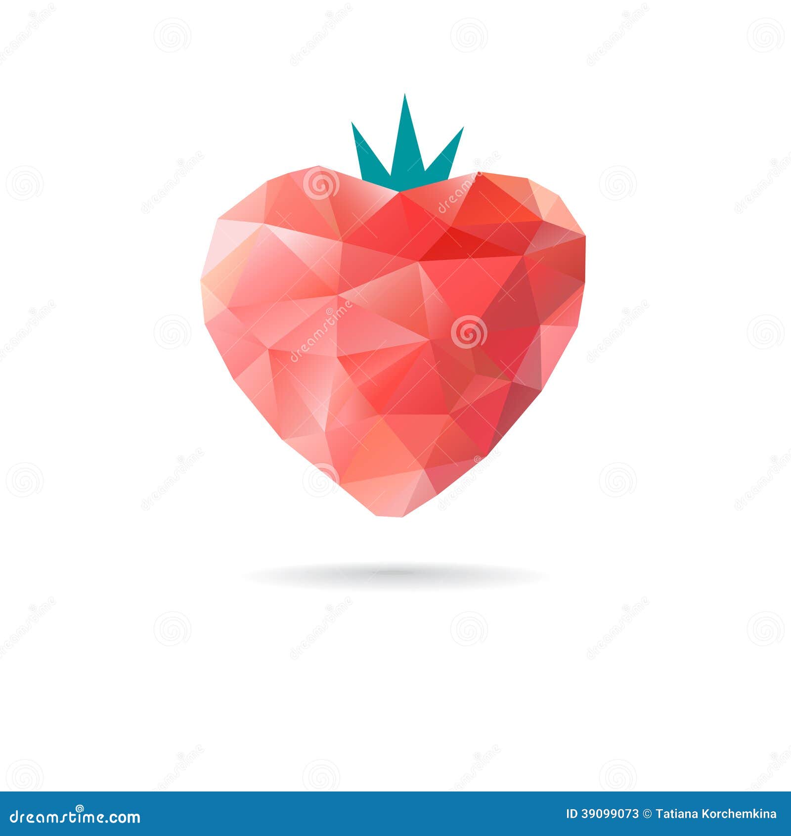 Red Strawberries from Triangles Stock Vector - Illustration of icon ...