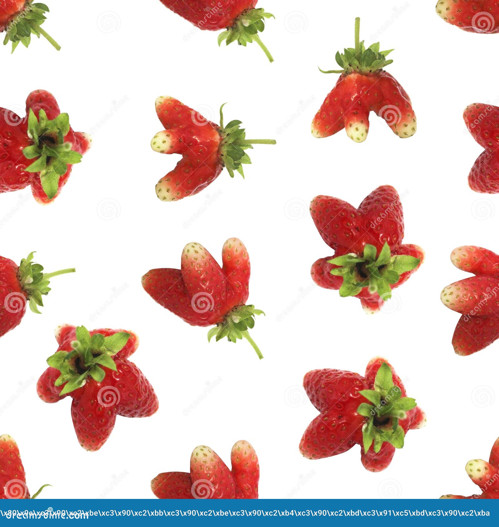 Strawberry Curve Unusual Shape with Yellow Edges Seamless Pattern Stock ...