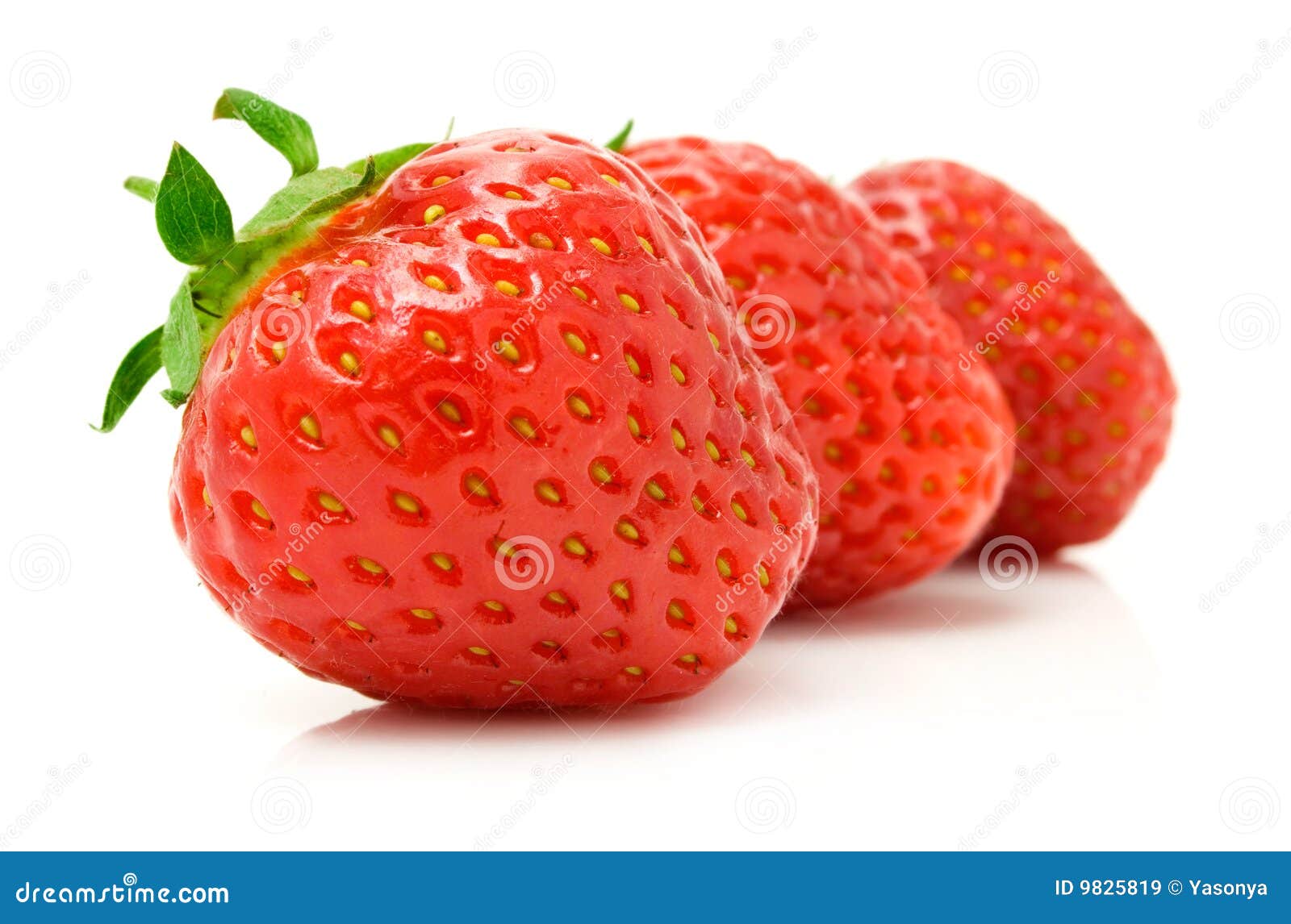 Red Strawberry Fruits Isolated on White Stock Image - Image of healthy ...