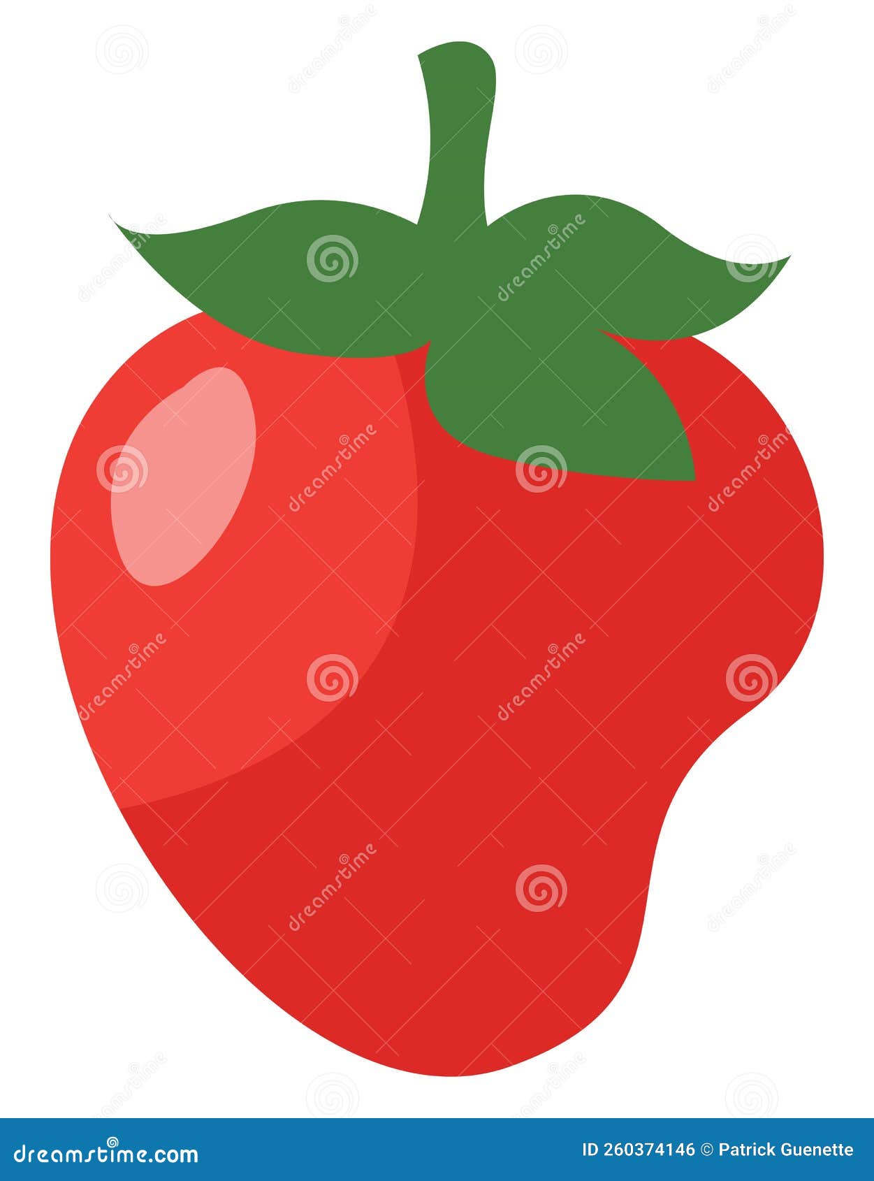 Red Strawberry Icon Stock Vector Illustration Of Vector 260374146