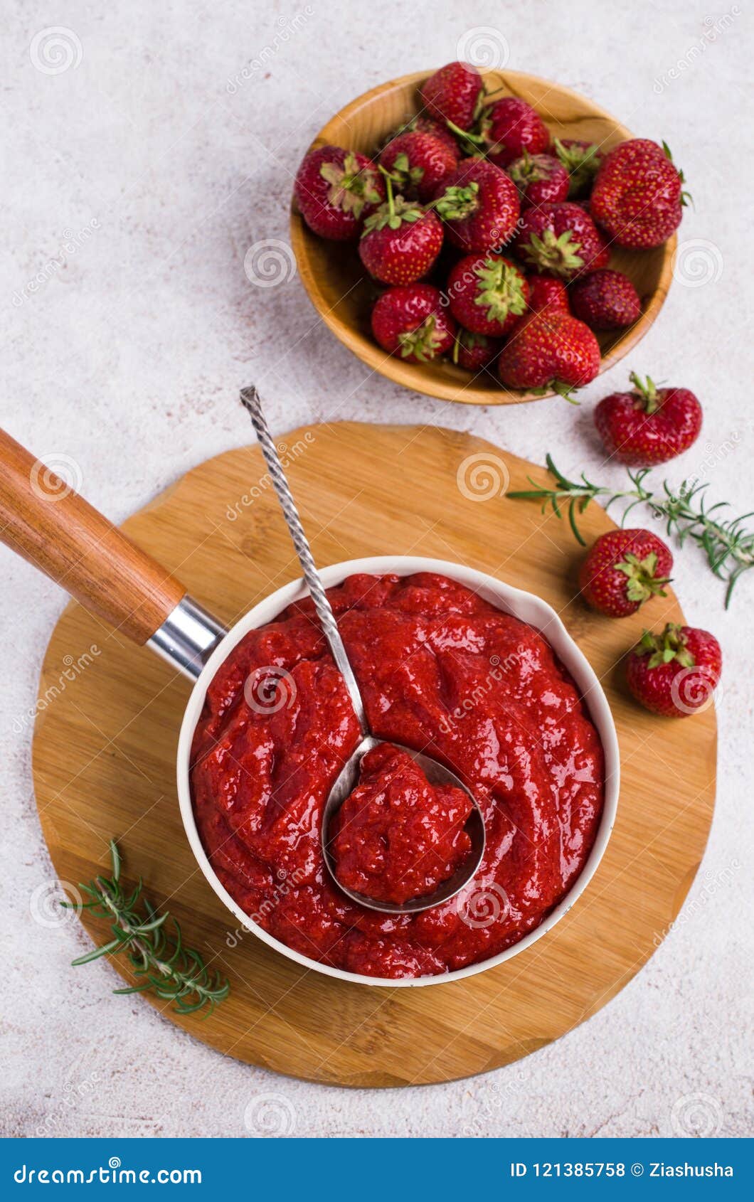 Red strawberry jam stock photo. Image of organic, lifestyle - 121385758