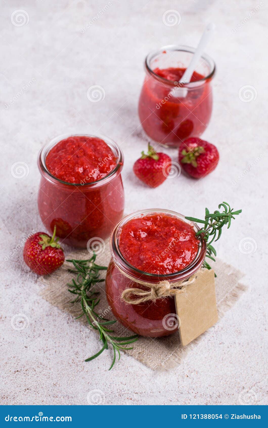 Red strawberry jam stock photo. Image of fresh, jelly - 121388054