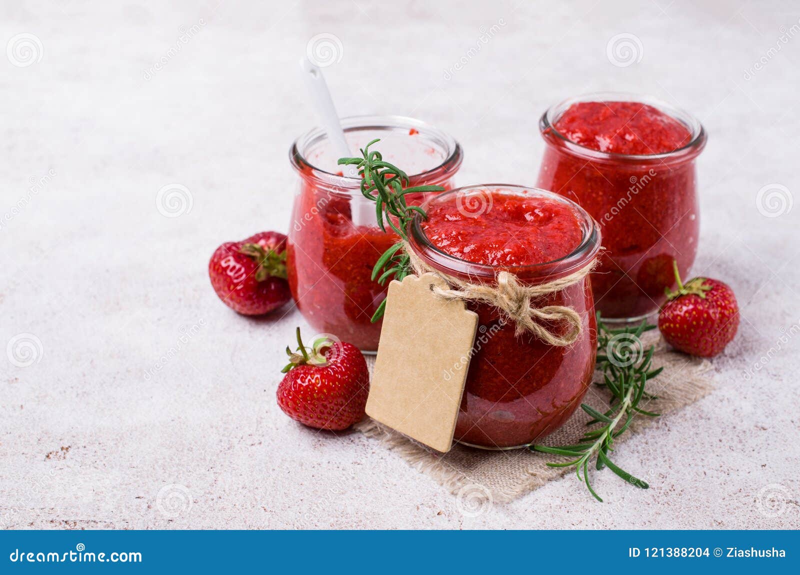 Red strawberry jam stock photo. Image of healthy, mash - 121388204