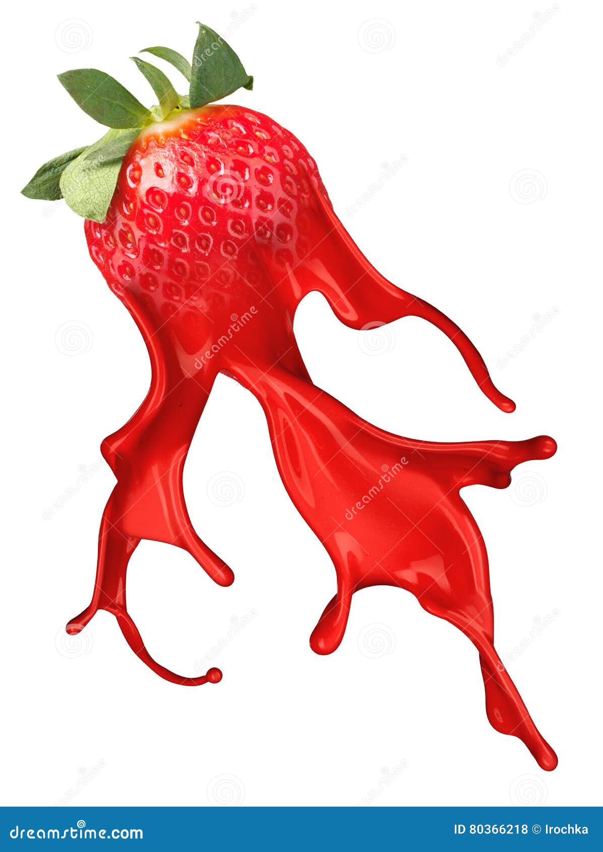 Red Strawberry with Paint Splash Stock Photo - Image of isolated ...