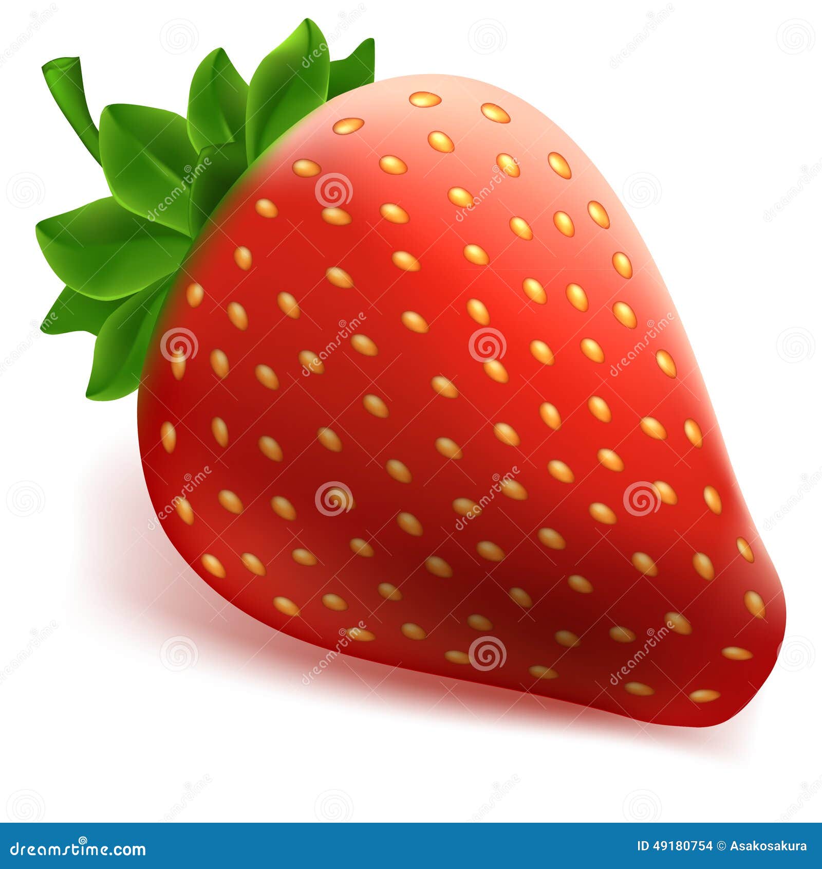 Red strawberry stock vector. Illustration of fresh, organic - 49180754