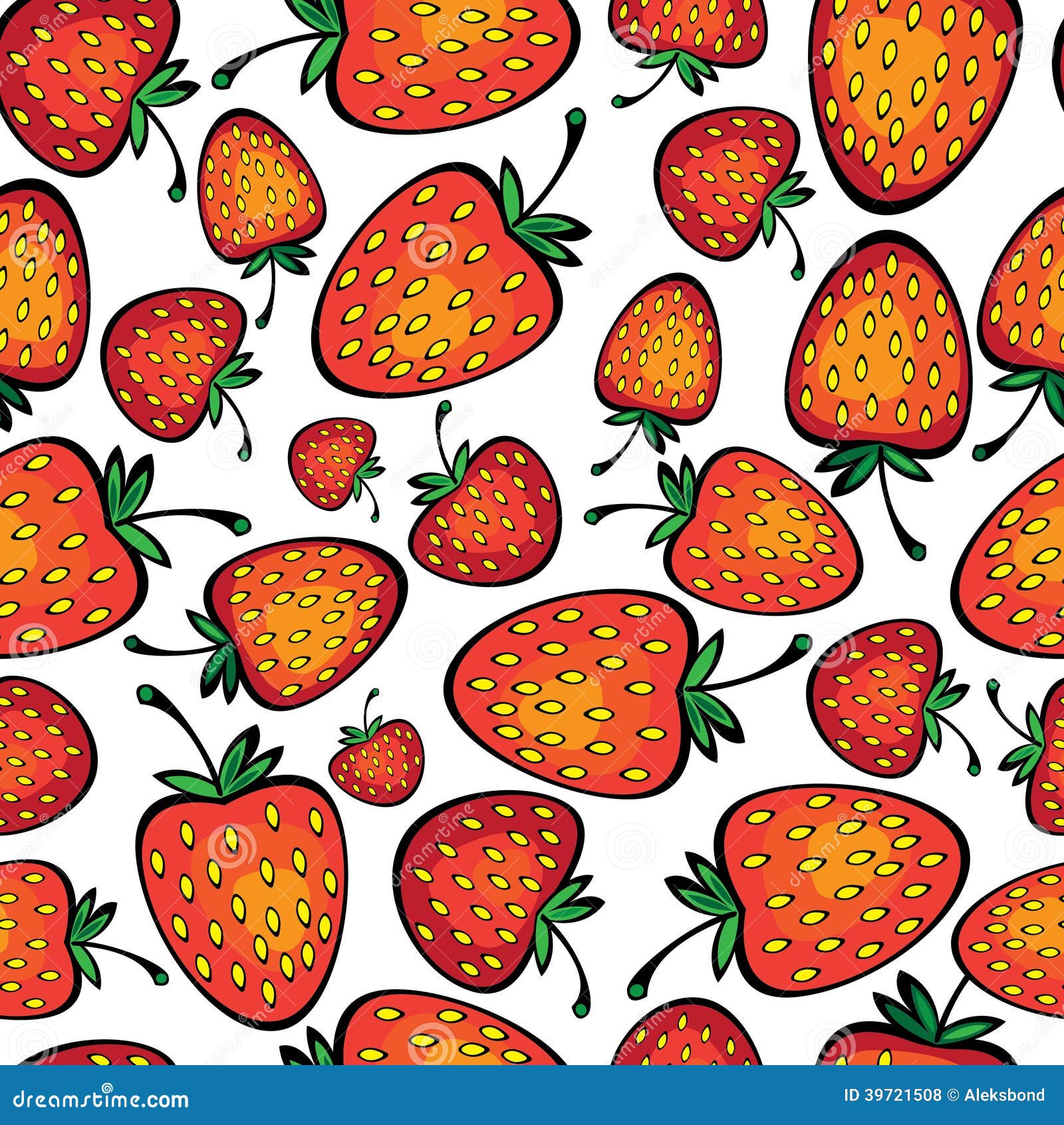 Red Strawberry of Seamless Pattern Stock Vector - Illustration of sweet ...