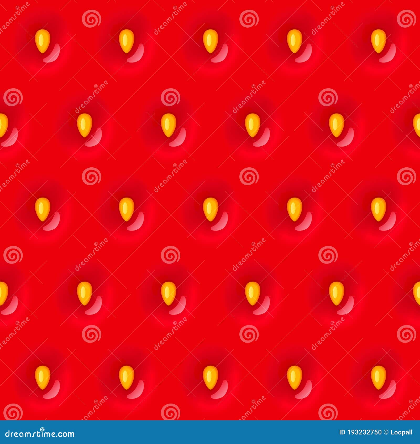 Red Strawberry Seamless Texture Pattern with Seed Stock Illustration ...