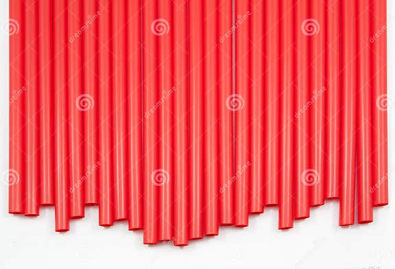 Red straws stock image. Image of round, drinking, drink - 43634293