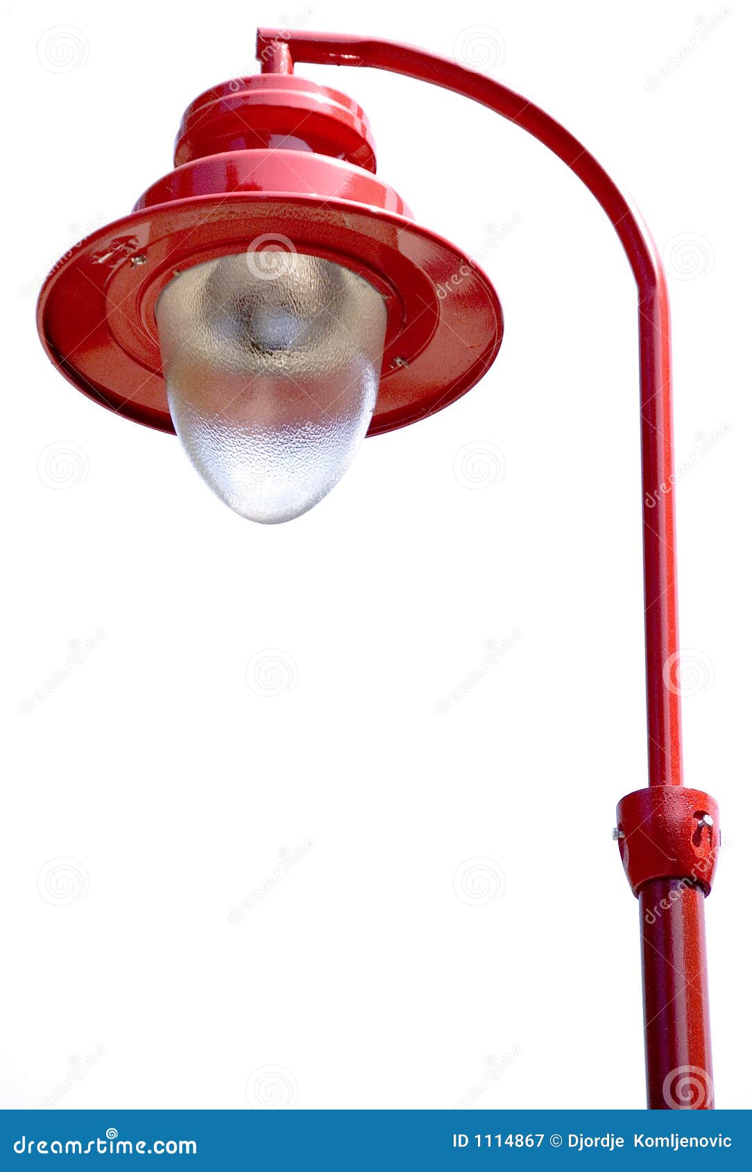 Red Street Lamp stock image. Image of outdoor, lamp, metal - 1114867