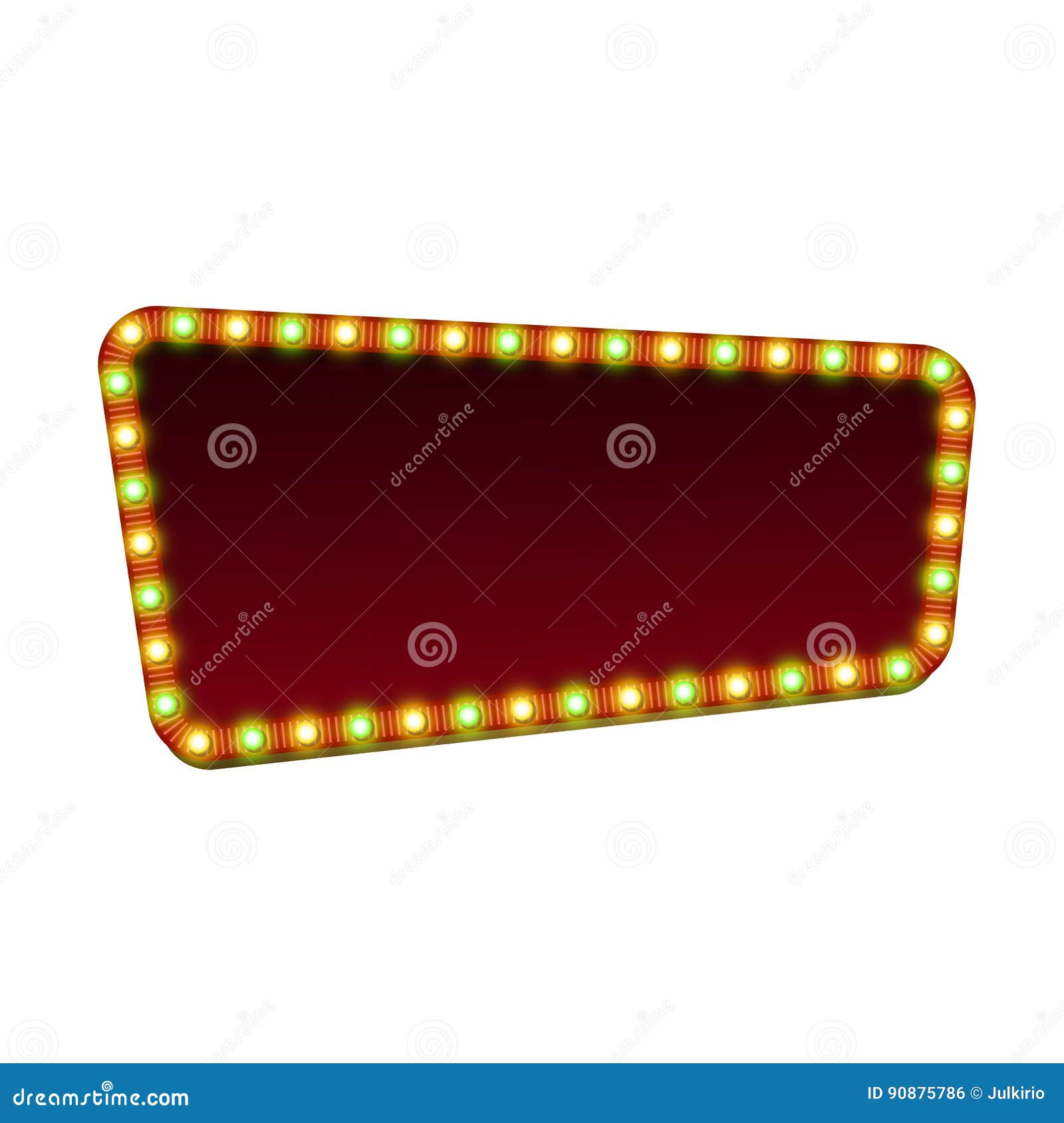 Red Street Marquee Sign with Light and Blank Space Stock Vector ... Red Street Marquee Sign with Light and Blank Space Stock Vector ...