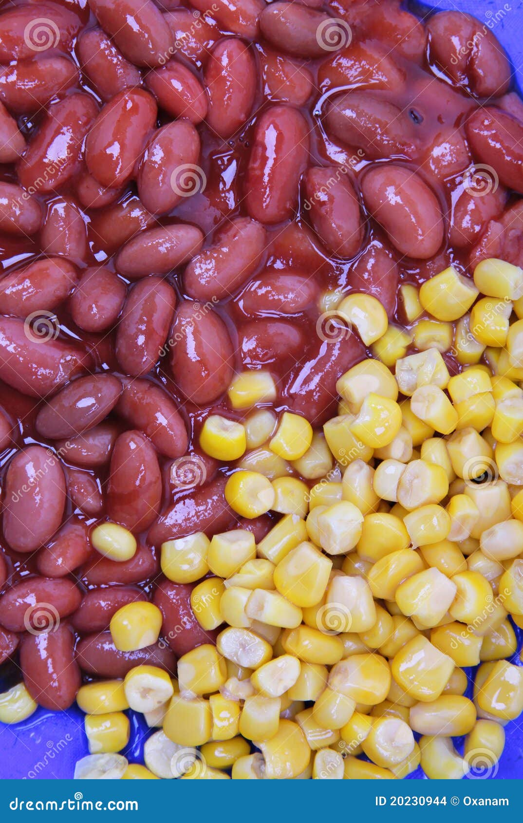 Red String Bean in Tomato Sauce and Corn Stock Photo - Image of diet ...