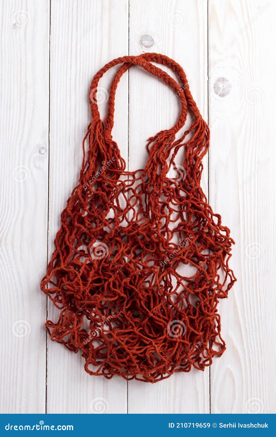 Red String Shopping Bag, or Net Bag, or Mesh Bag. Stock Image - Image ...