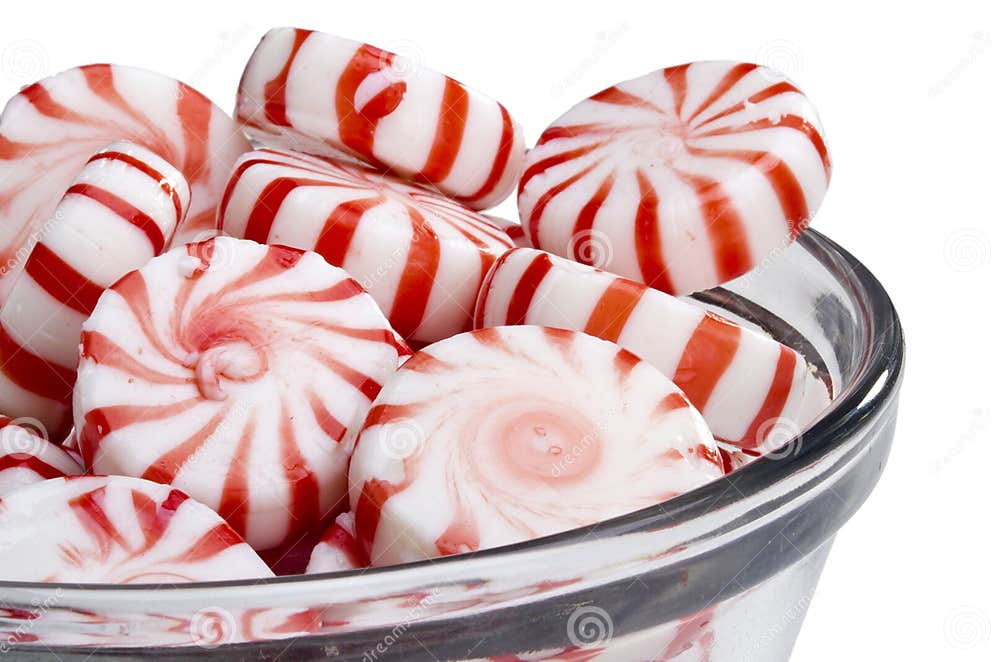 Red Striped Peppermints stock image. Image of delicious - 25698325