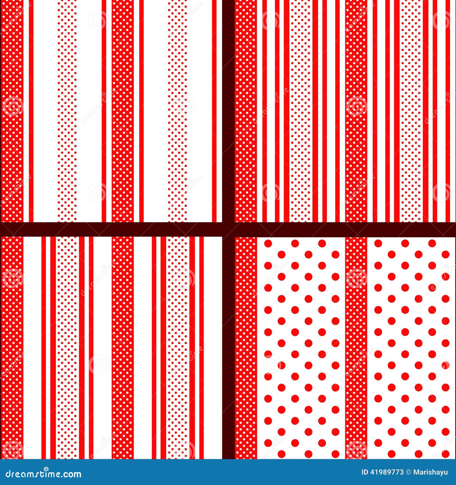 Red Striped Polka Dot Patterns Stock Vector - Illustration of geometry ...