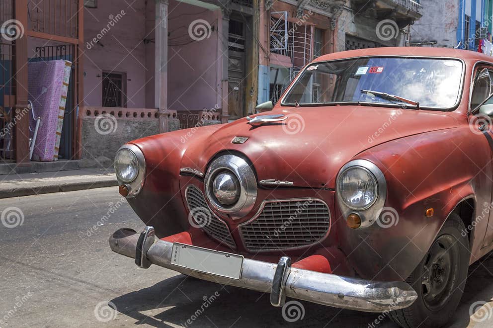 Red Studebaker in Havana, Cuba Editorial Photography - Image of ...