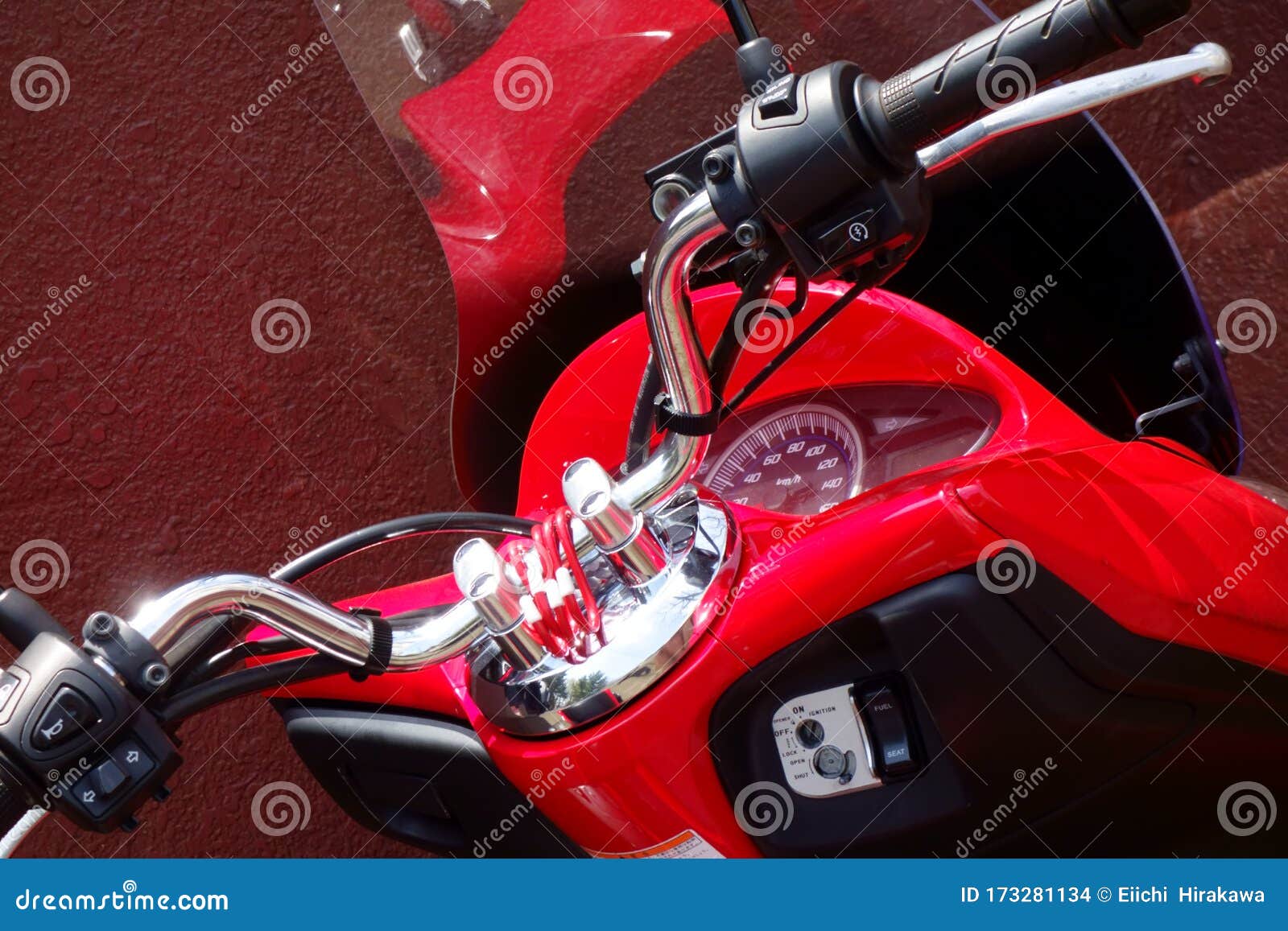 Bike Instrument Panel and Handle Stock Photo - Image of power ...