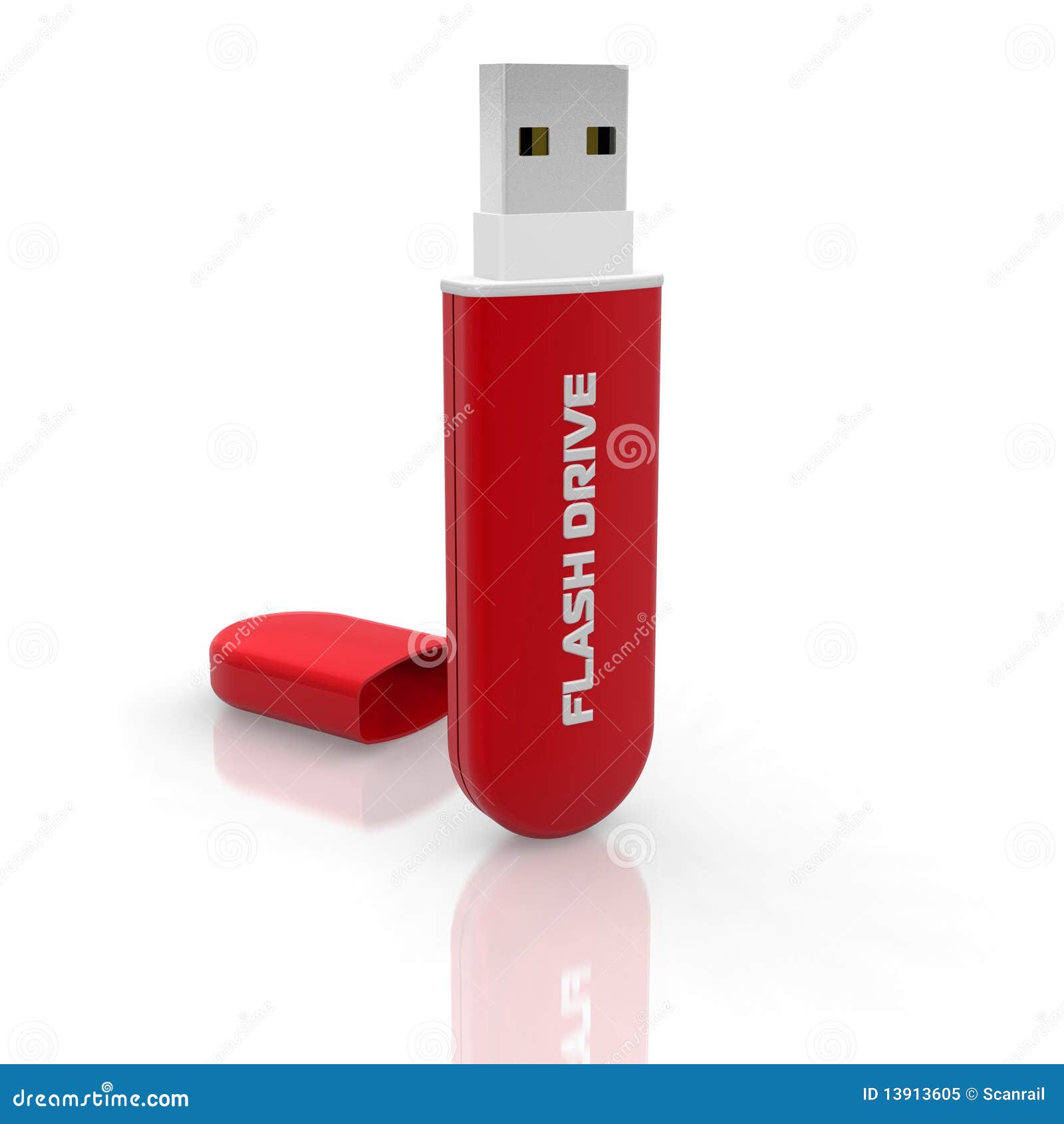 Red Stylish USB Flash Drive Stock Illustration - Illustration of ...