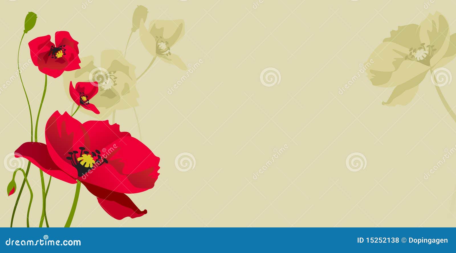Red stylized poppy stock vector. Illustration of design - 15252138