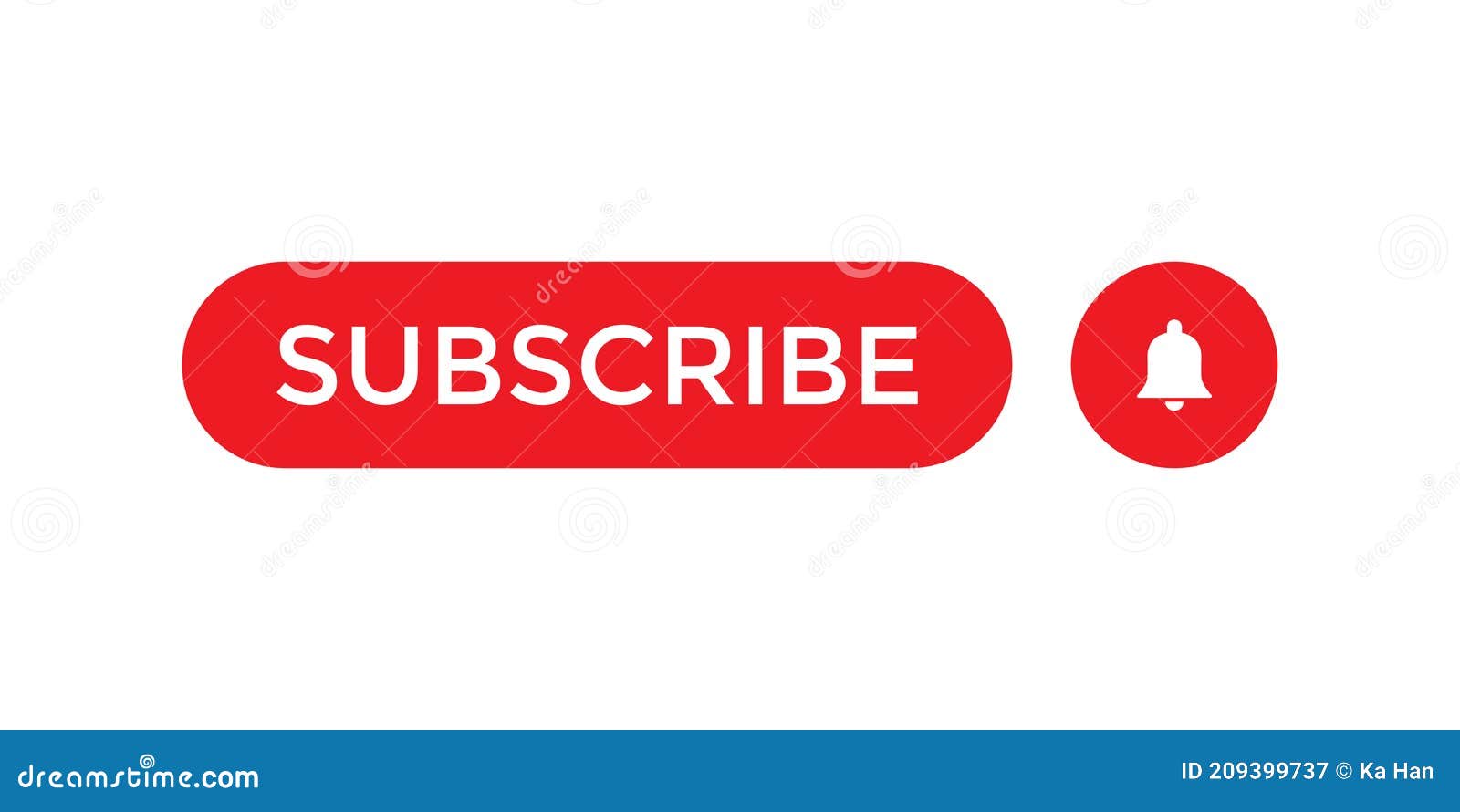 Red Subscribe Button Icon Vector for Channel Subscription Stock Vector ...