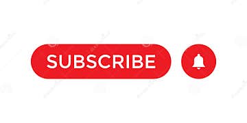 Red Subscribe Button Icon Vector for Channel Subscription Stock Vector ...