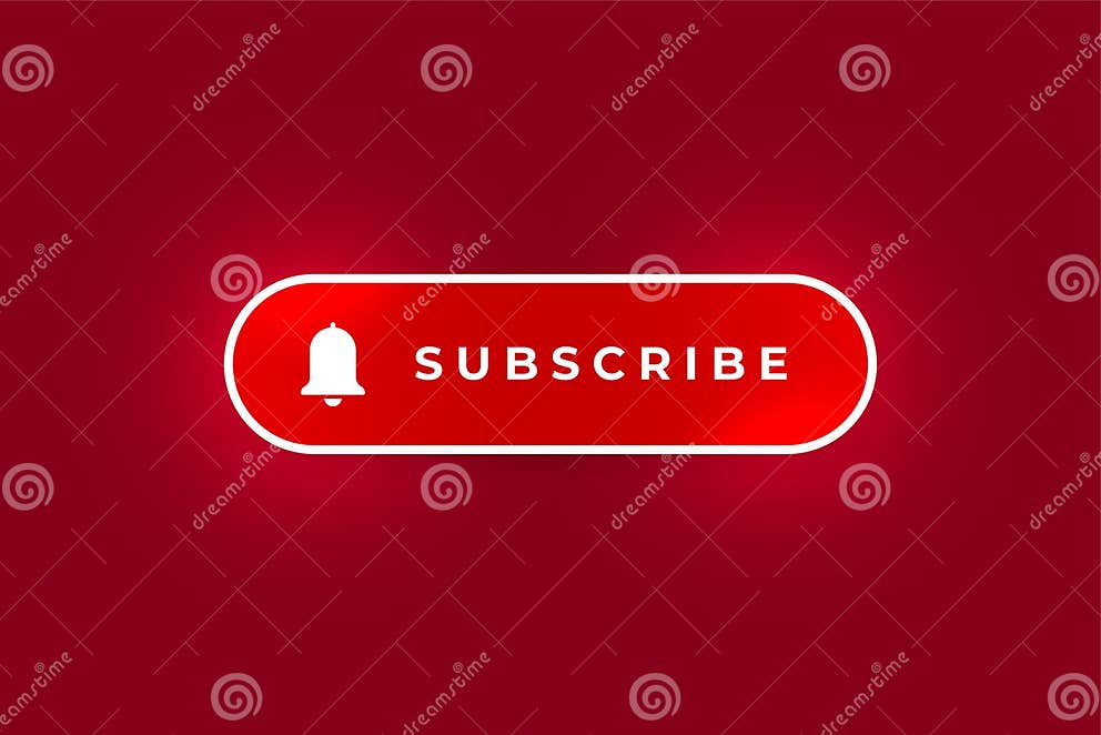 Red Subscribe Button Icon for Web App Stock Illustration - Illustration ...