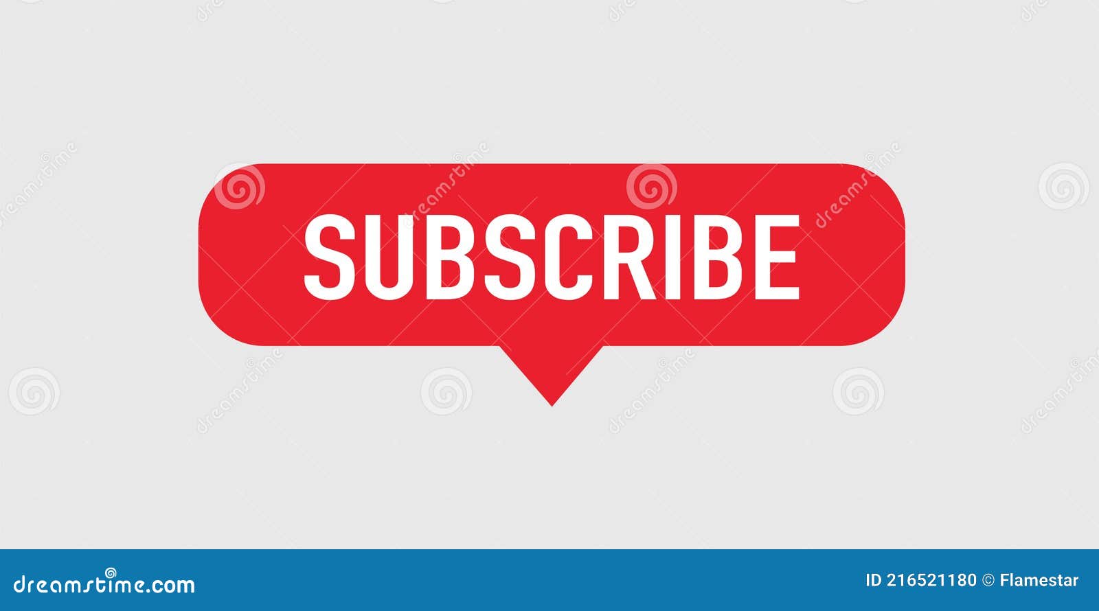 Red Subscribe Button for Social Media. Vector Flat Design Stock Vector ...