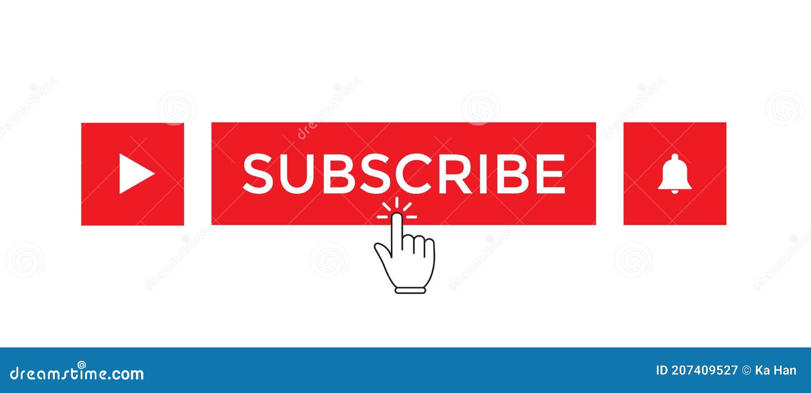 Red Subscribe Button Vector in Flat Style Isolated on White Background ...