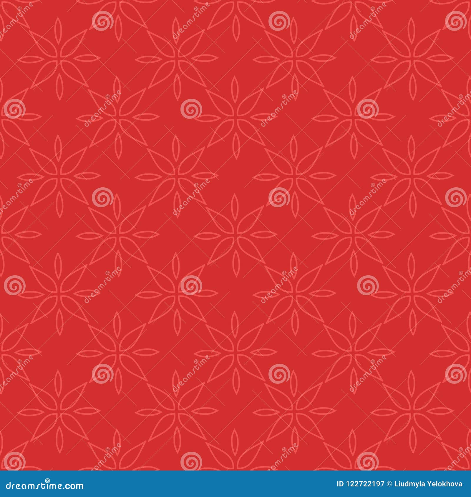 Red Subtle Floristic Vector Seamless Pattern Stock Illustration ...