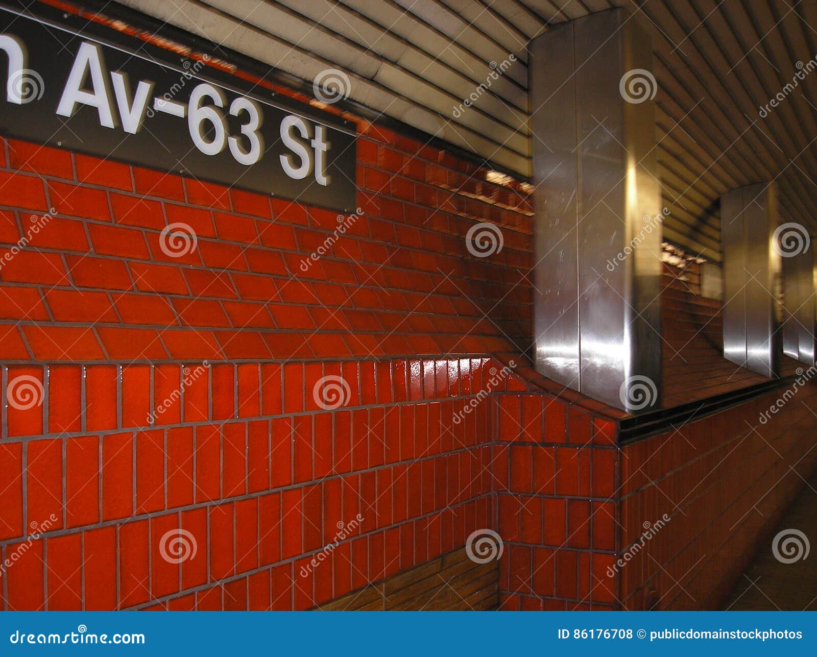 Red Subway Tiles Picture. Image: 86176708