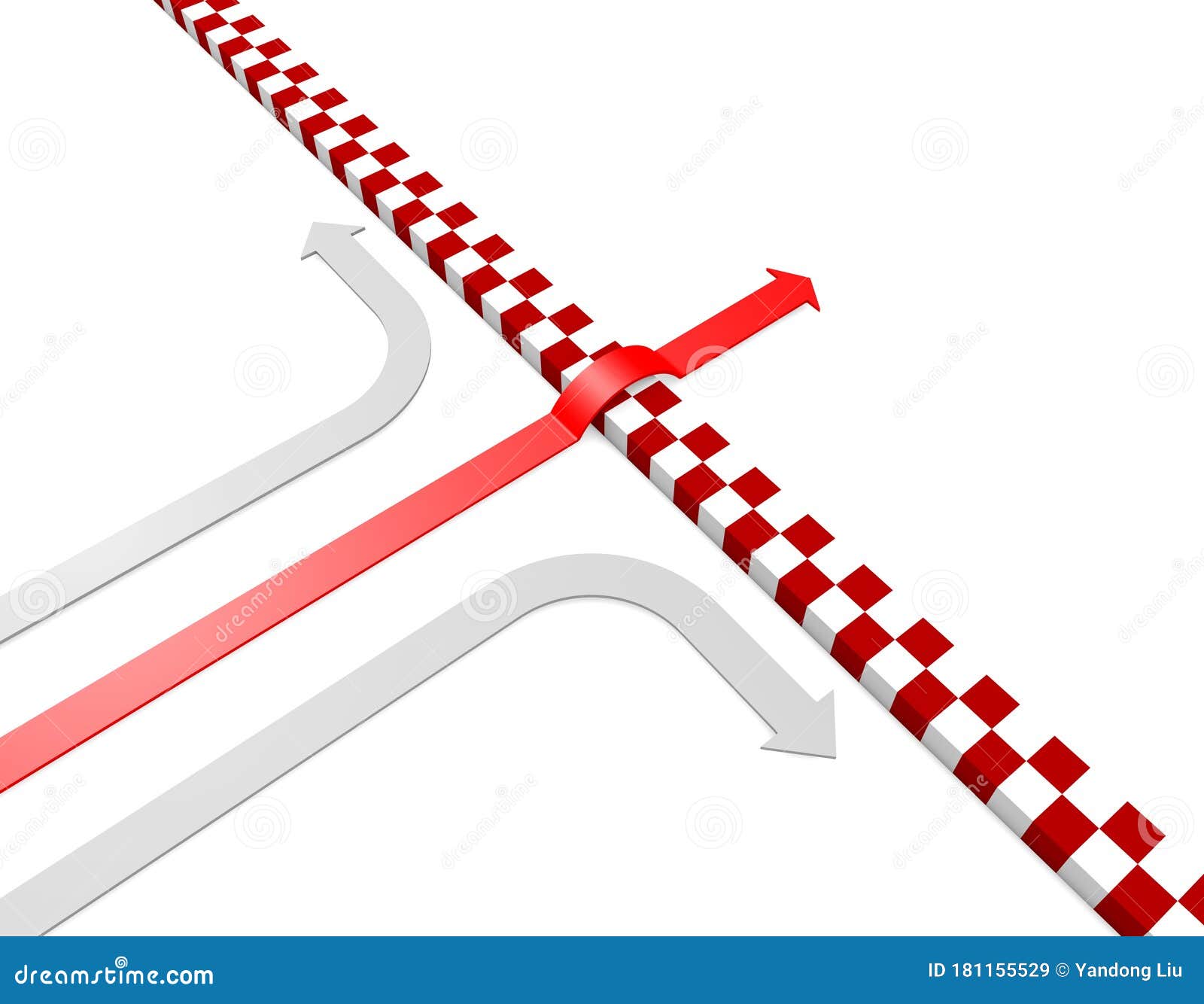 Red Success Arrow and White Arrow, Team Core and Cooperation, the Way ...