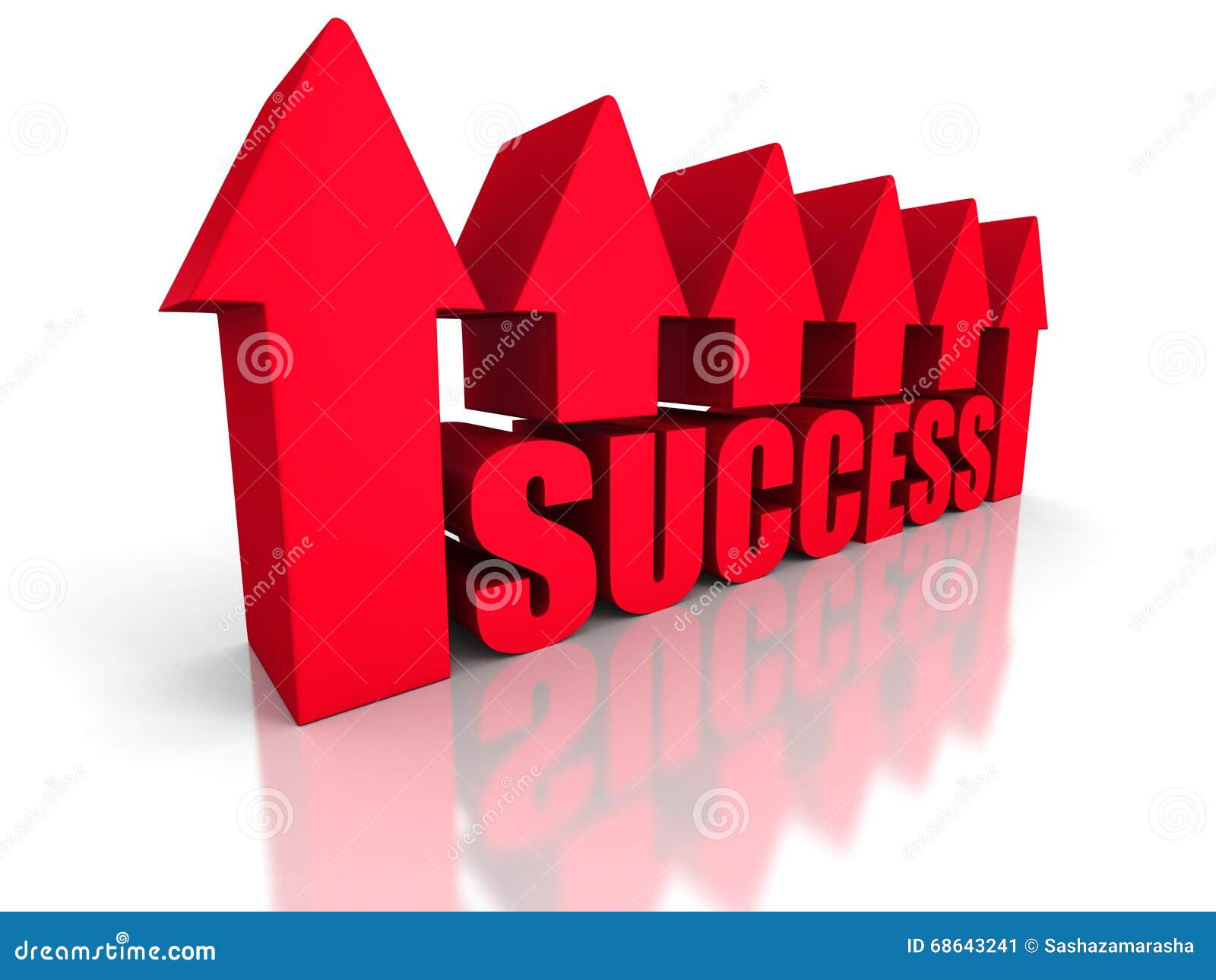 Red Success Text Arrow on White Background Stock Illustration ...