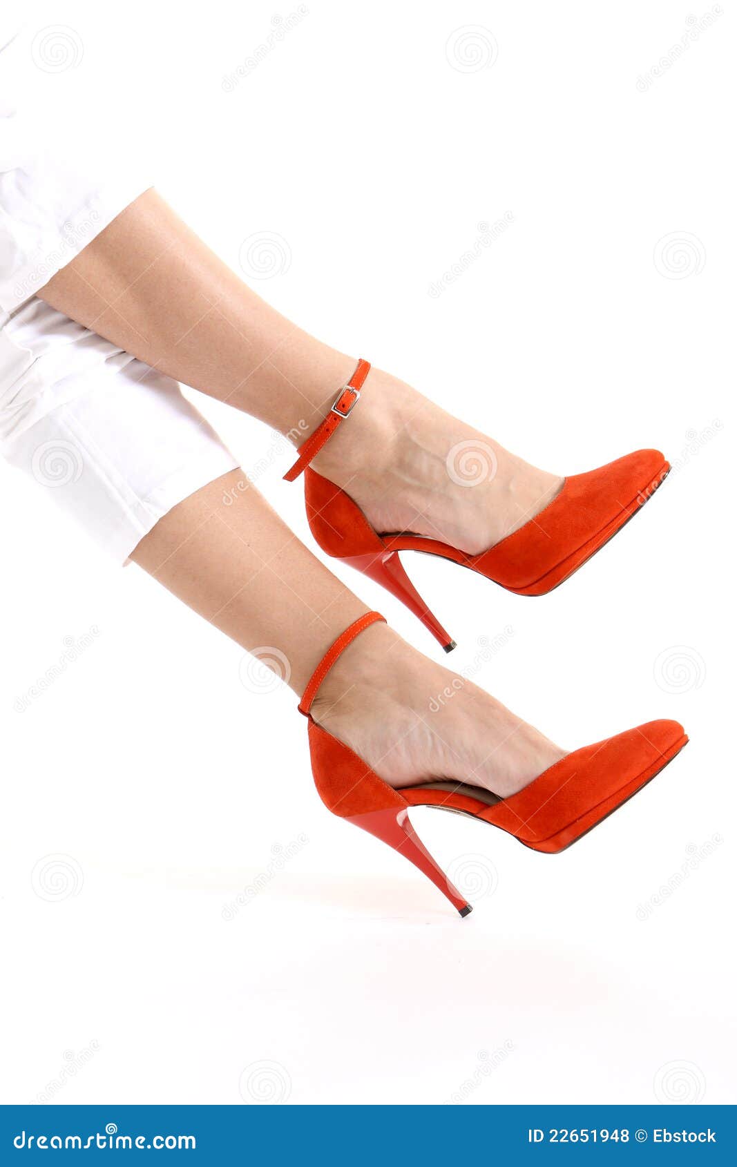 Red suede highheels stock photo. Image of suede, shoelace - 22651948