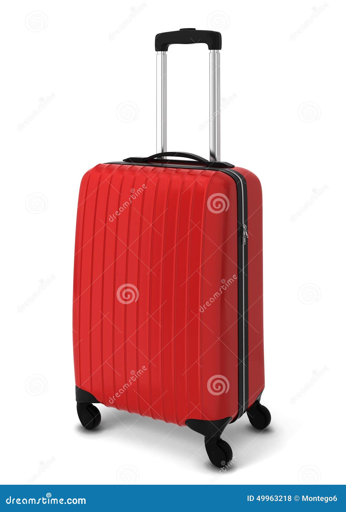 Red suitcase stock illustration. Illustration of polycarbonate - 49963218