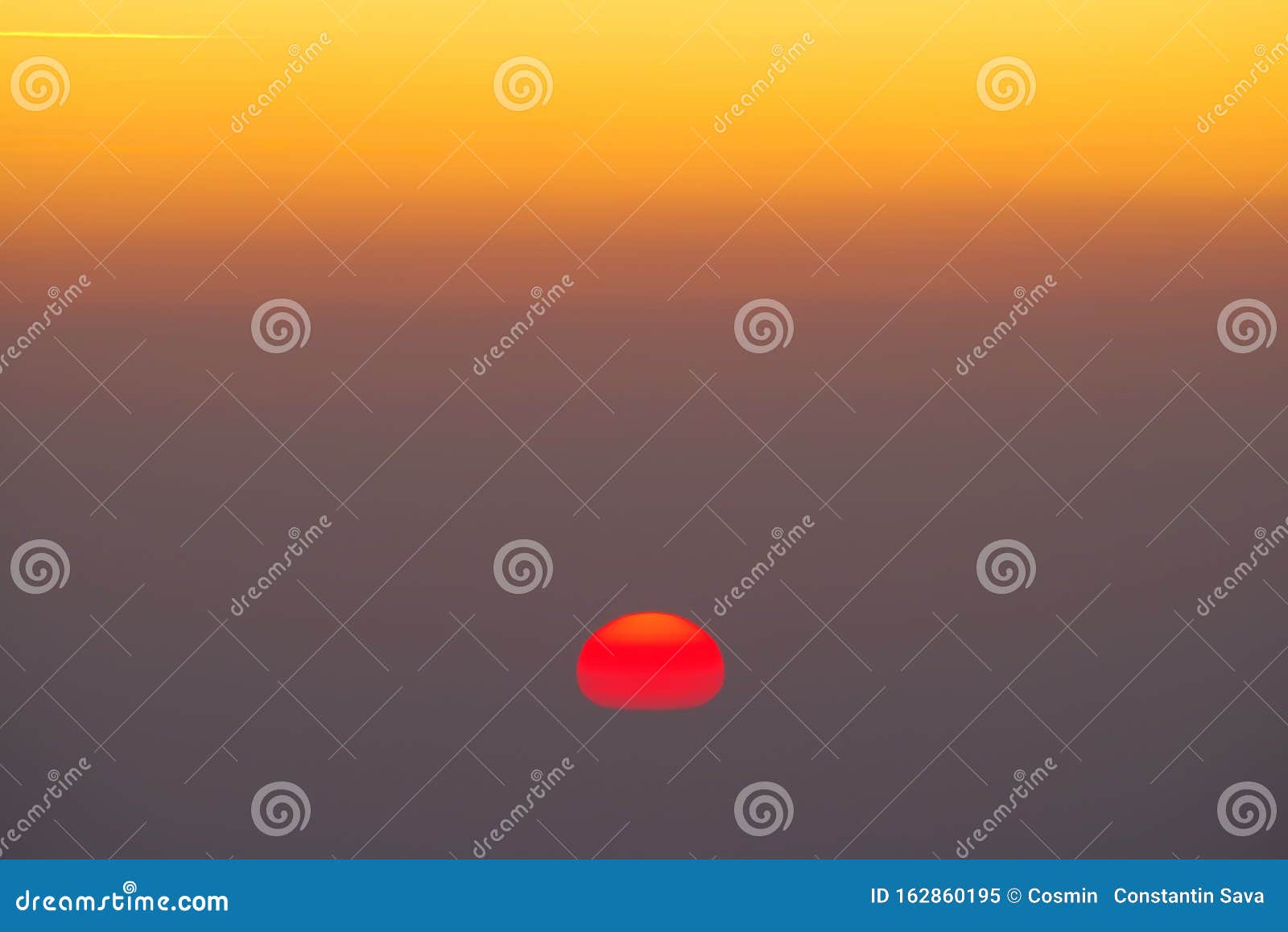Red sun appear at horizon stock image. Image of abstract - 162860195