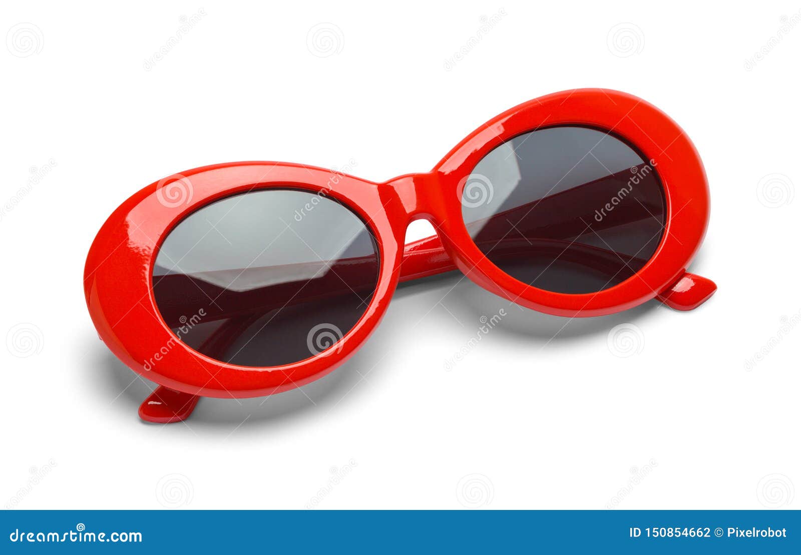 Red Sun Glasses Rounded stock photo. Image of fashion - 150854662