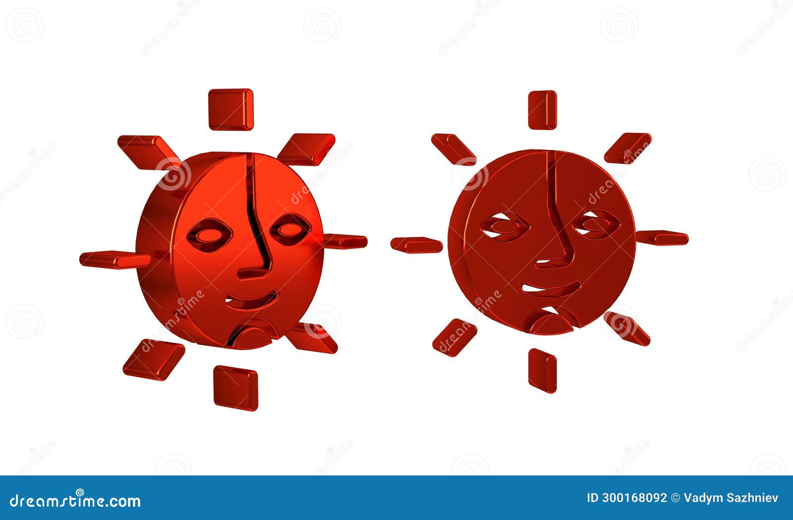 Red Sun Icon Isolated on Transparent Background. Stock Illustration ...