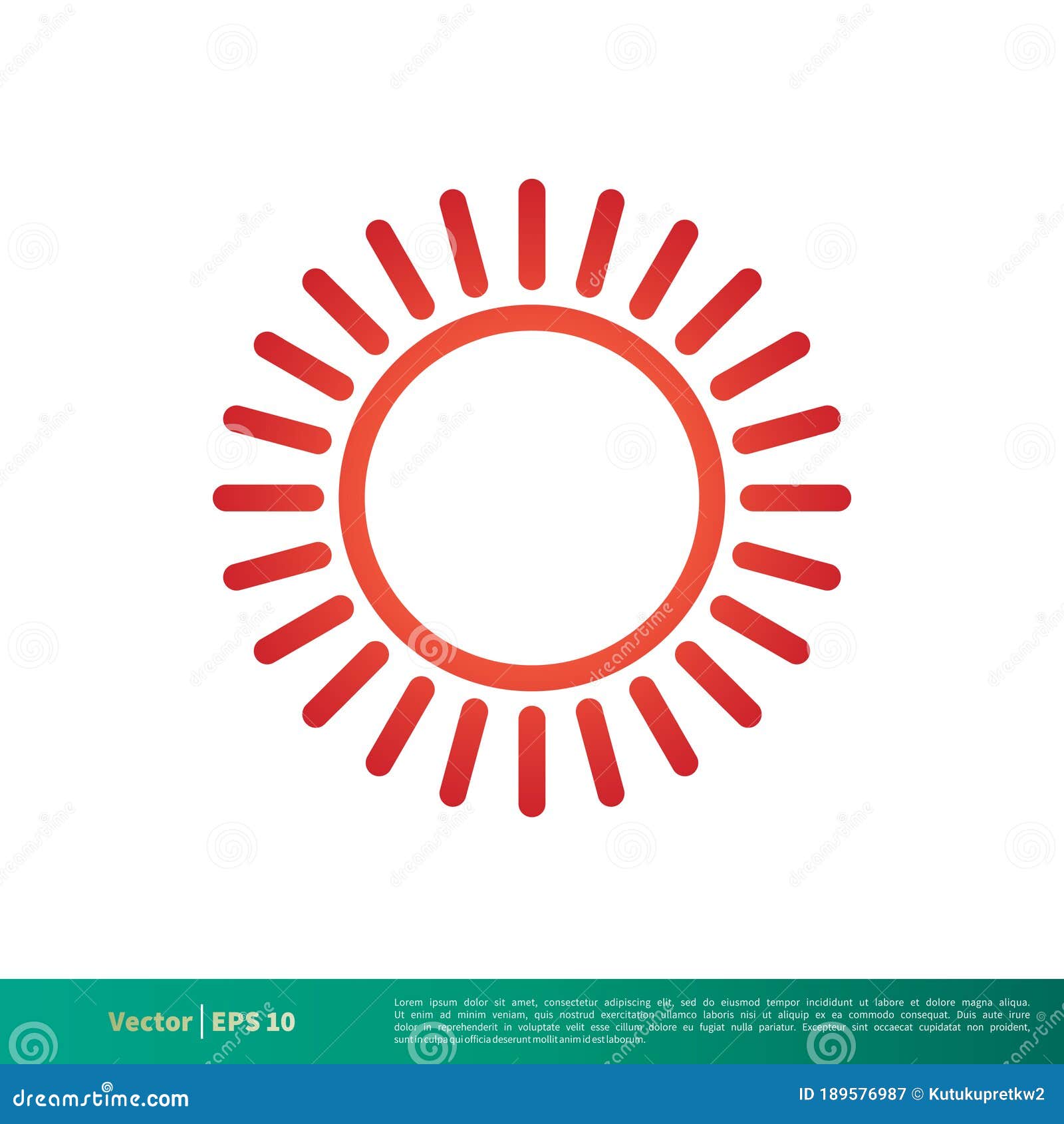 Red Sun Icon Vector Logo Template Illustration Design. Vector EPS 10 ...