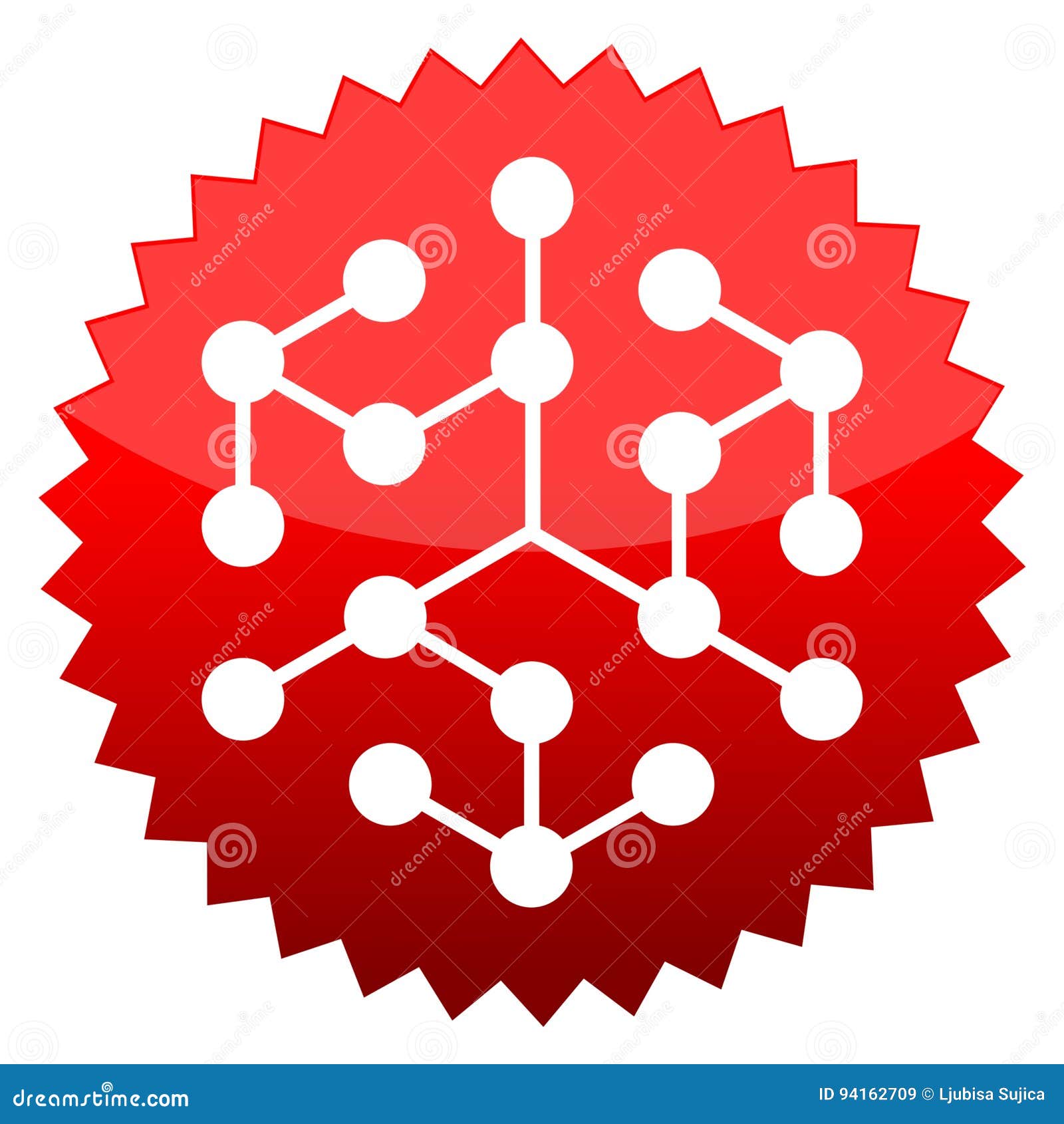Red sun sign chemistry stock vector. Illustration of experiment - 94162709