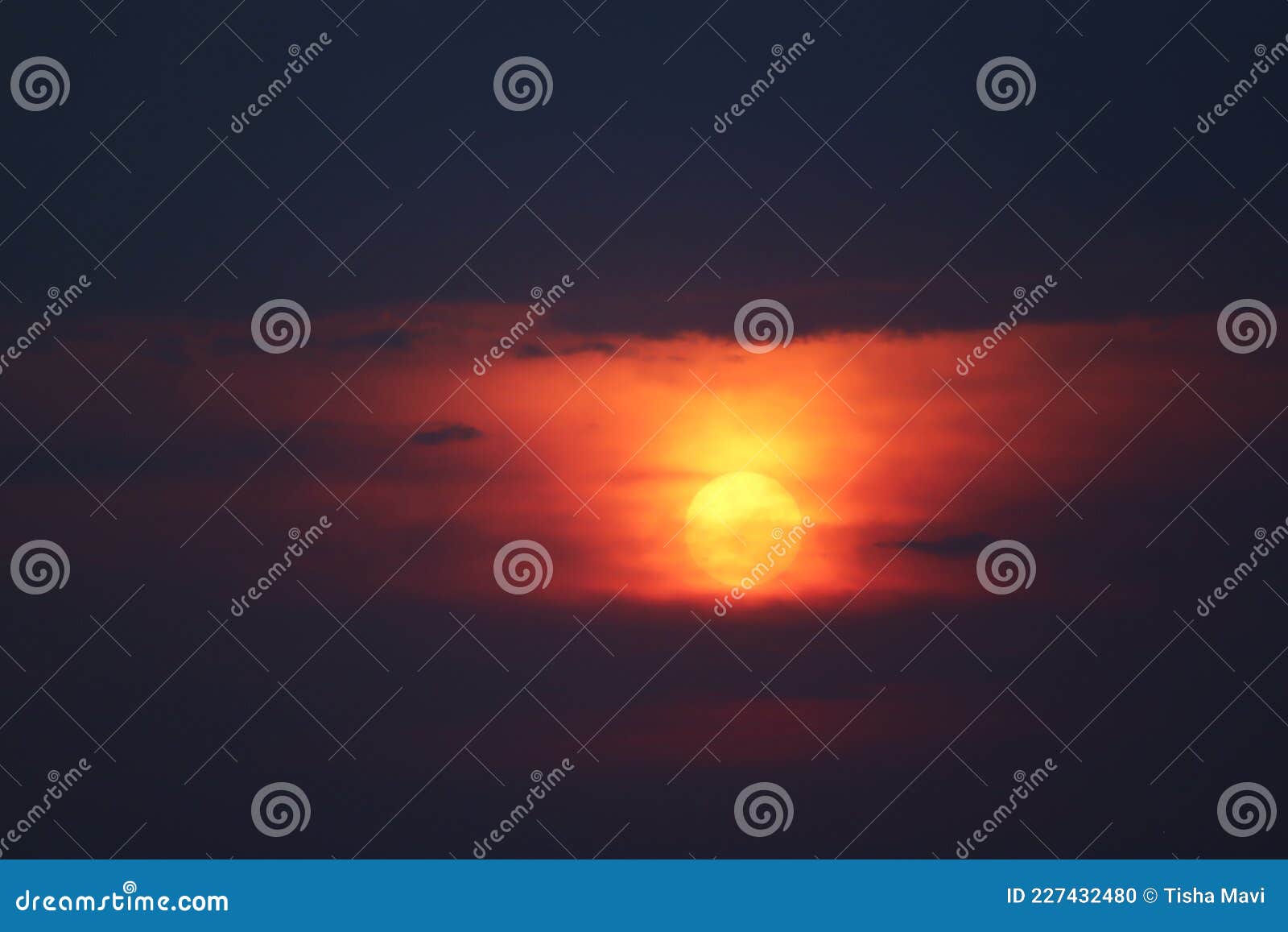 Red sun in the sky stock photo. Image of dusk, evening - 227432480