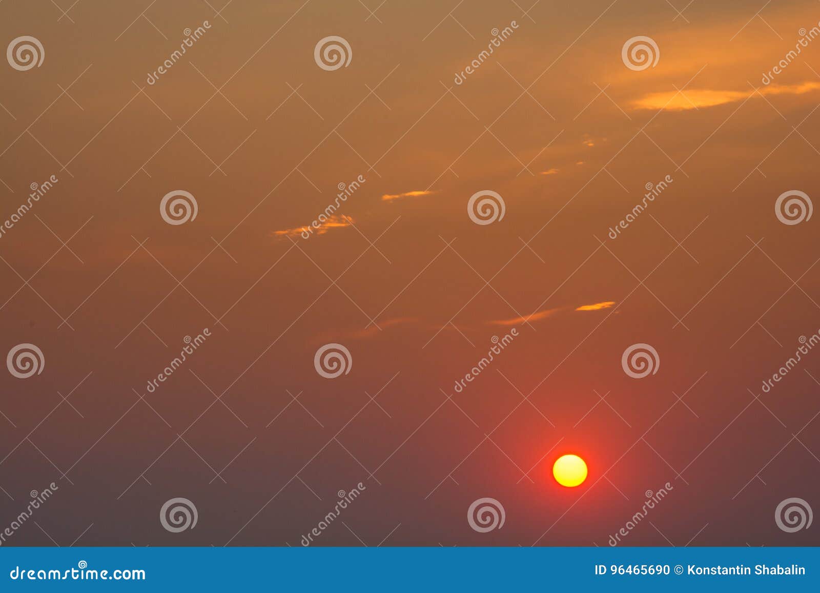 Red sun at sunset stock photo. Image of horizonoverwater - 96465690