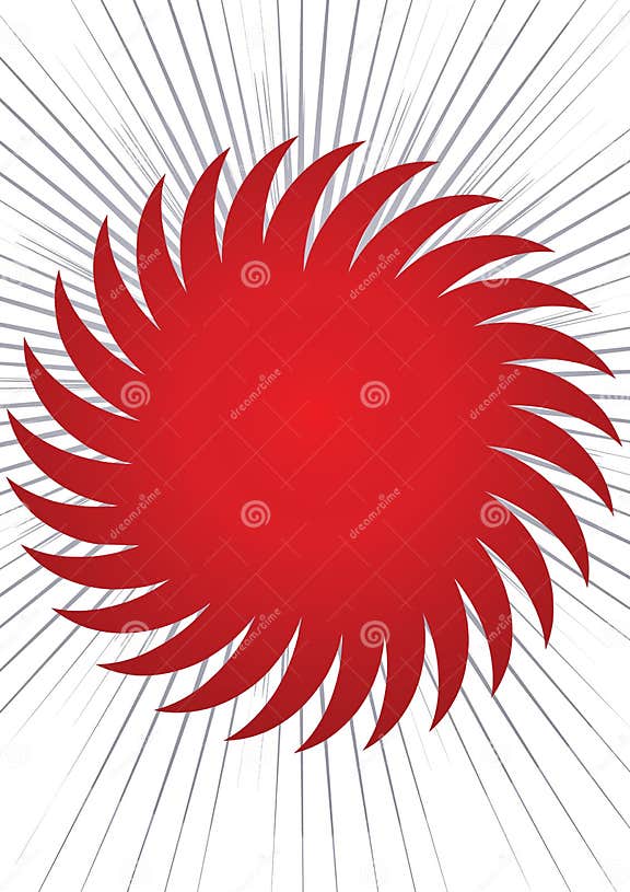 Red sun vector stock vector. Illustration of white, background - 7370176