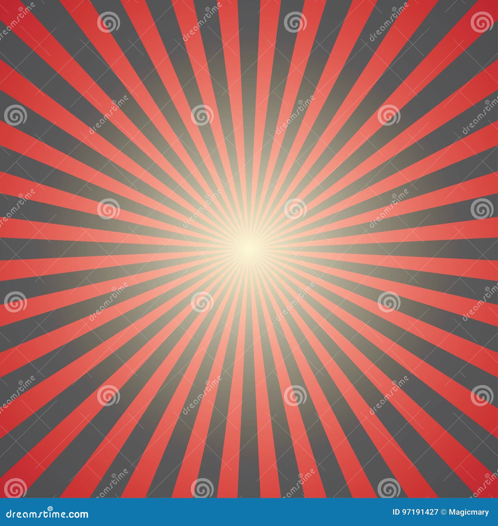 Red Sunburst Background. Vector Stock Vector - Illustration of stripe ...