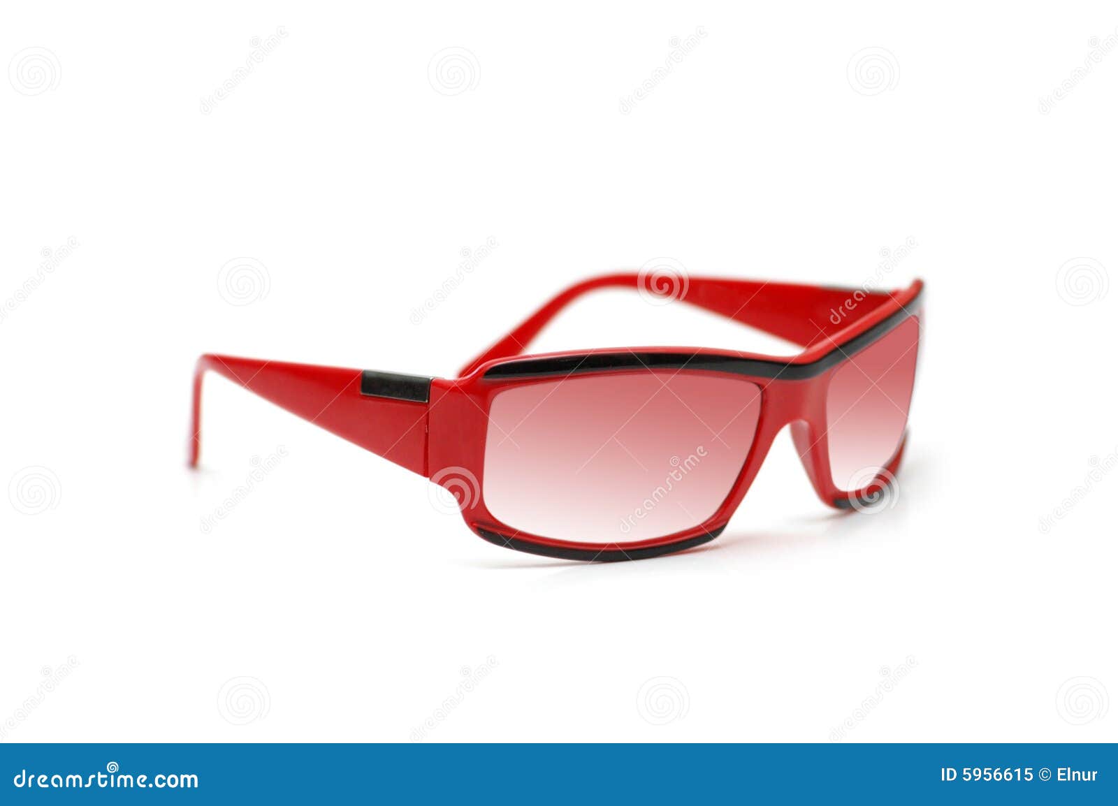 Red Sunglasses Isolated on the White Background Stock Image - Image of ...