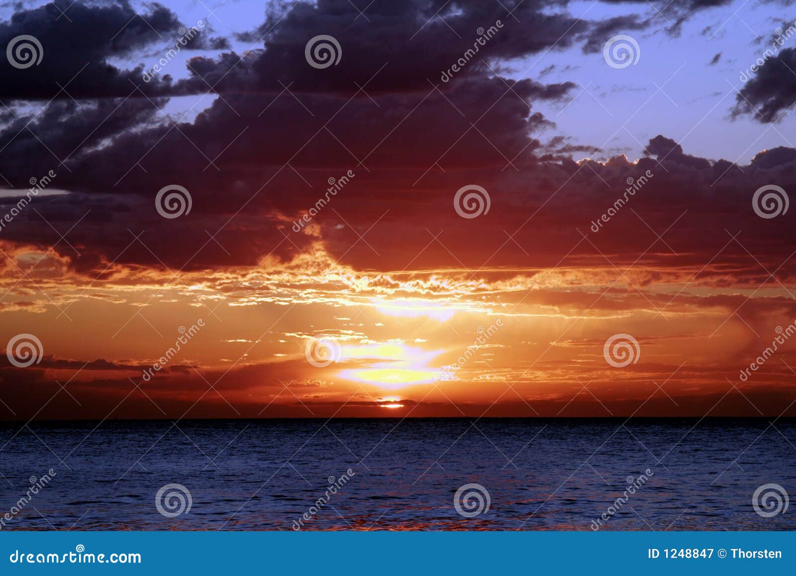 Red Sunrise stock image. Image of light, morning, fire - 1248847