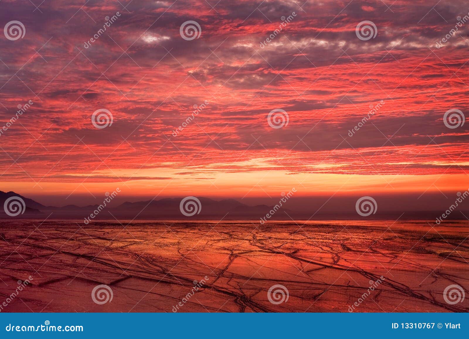 Red Sunrise stock image. Image of cloud, sand, colorful - 13310767