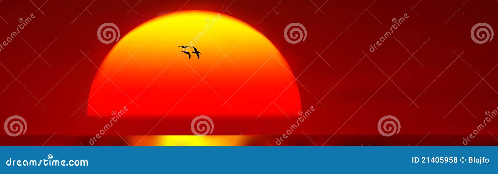 Red sunset stock vector. Illustration of horizon, calm - 21405958