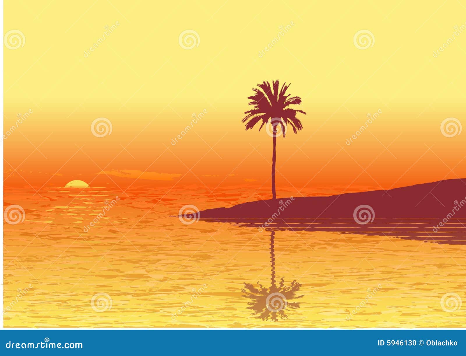 Red sunset stock vector. Illustration of relax, california - 5946130
