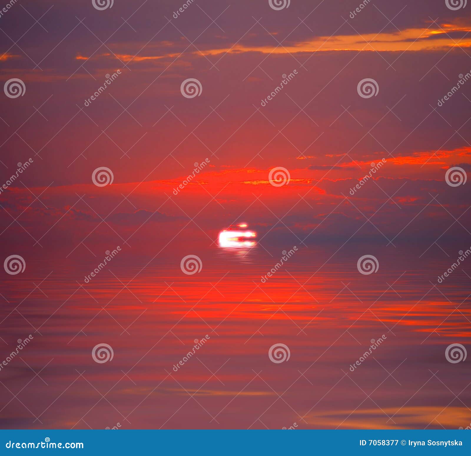 The red sunset stock image. Image of artwork, light, horizon - 7058377