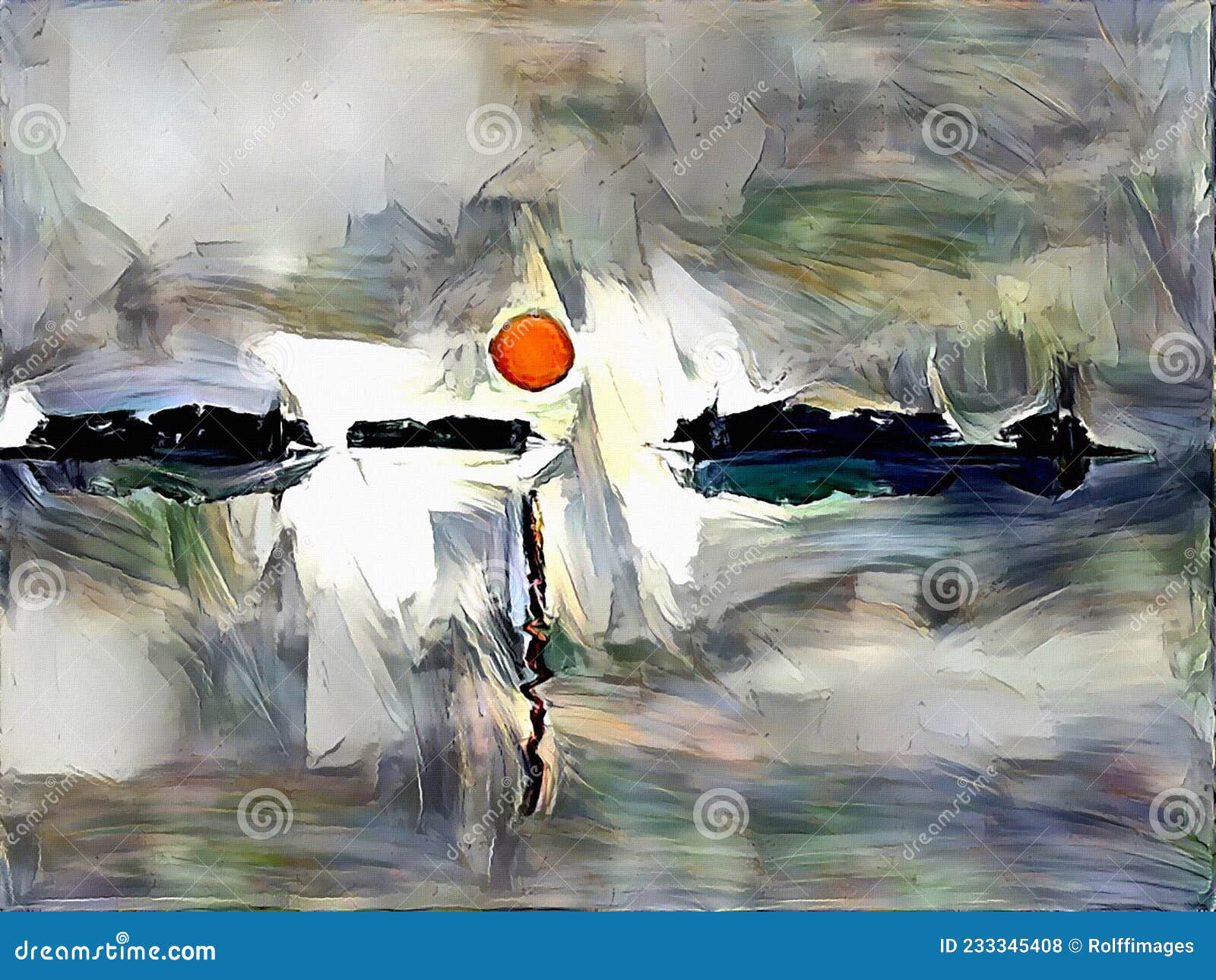 Red sunset abstract stock illustration. Illustration of japan - 233345408